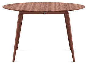 PLAYdinner Lamé, Kulatý Ø120, Rozkládací Jídelní Stůl druh dřeva: Ořech - Natural Oil, přídavná deska: bez desky