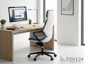 Kancelářské křeslo QUANTAS - zelená ekokůže