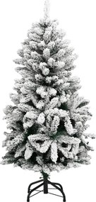 vidaXL Umělý sklápěcí vánoční stromek se 150 LED a koulemi 150 cm [3210106] Barva: Bílo-šedá
