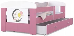 Dětská postel 180 x 80 cm FILIP RŮŽOVÁ vzor KRÁLIČEK Rozměry postele: 180x80 cm