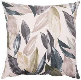 SCANquilt povlak VELVET leaves béžovošedá 50 x 50 cm