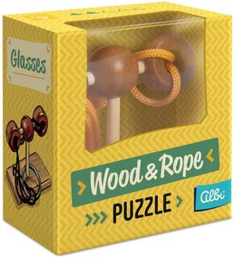 Wood & rope puzzle - glasses