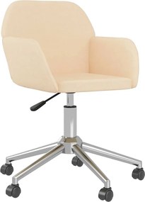 Otočné jídelní židle 2 ks krémové textil 3103085