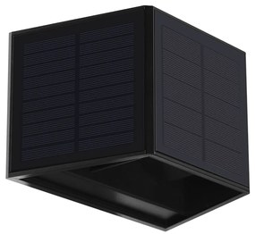 Exteriérové ​​solární nástěnné LED svítidlo Wings2, 1x LED 2w, černá