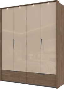 Šatní skříň P42B/LF s osvětlením - 187 × 226 × 60 cm