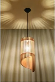 Lustr SOLLUX Alexia E27 1x60W bez zdroje SL.0640 přírodní dřevo