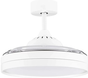 LED bílé designové stropní svítidlo Nevma s dálkovým ovládáním