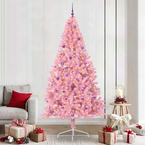Umělý osvětlený vánoční stromeček Růžová 240 cm PVC 3397108
