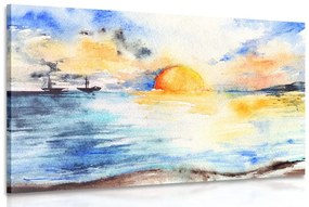 Obraz zářivý západ slunce u moře Varianta: 120x80