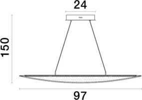 Závěsné LED svítidlo NOVA LUCE AGOS 32W 3000K 9054450 stmívatelné Triac