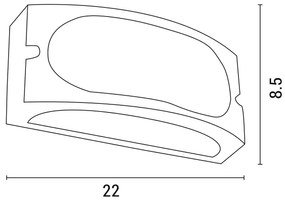 Venkovní nástěnné svítidlo 1xE27/10W/230V IP54 šedá