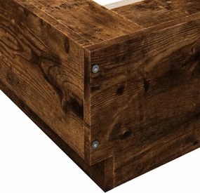 Rám postele kouřový dub 100 x 200 cm kompozitní dřevo 3281207