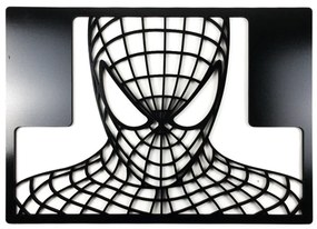 Dřevěná dekorace Spiderman černá