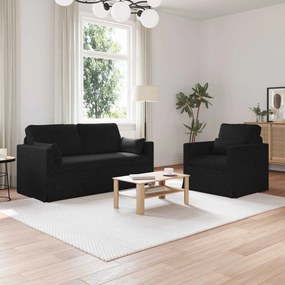 Set pohovek 2 ks Černá textil 3407539