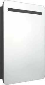 LED koupelnová skříňka se zrcadlem zářivě černá 60 x 11 x 80 cm 326504