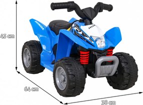 Ramiz Čtyřkolka Honda 250X TRX na baterie modrá + klakson + LED + ekokůže
