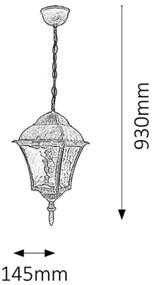 Rabalux 8394 - Venkovní lustr TOSCANA 1xE27/60W/230V IP43