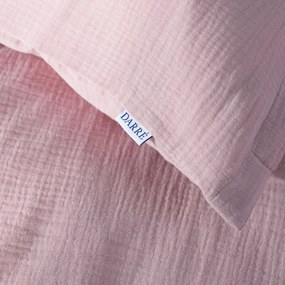 Celoroční mušelínové povlečení Soft Pink - GOTS Velikost: 140 x 200 + 70 x 90