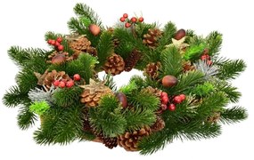 Vánoční zdobený smrkový věnec Winter Dream, 40 cm