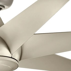 Kichler KLF-LEHR2-54-AS-Stropní ventilátor LEHR pr. 137 cm IP44+dálkové ovládání