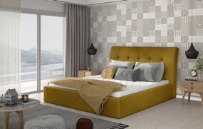 Čalouněná postel INGE - Monolith 48 - 160x200cm - Dřevo
