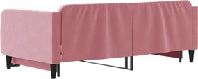 Válenda s přistýlkou růžová 100 x 200 cm samet 3197073