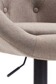 Barová židle London V2 látka černá konstrukce – taupe