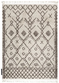 Dywany Łuszczów, Kusový koberec Berber Tanger B5940 cream and brown, 140x190, béžová, obývací pokoj