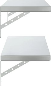 Nástěnné police 2 ks 100 x 30 cm stříbrné nerezová ocel 3214503