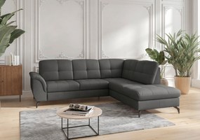 XXXLutz ROHOVÁ SEDAČKA, kůže, antracitová Sit & More - Sedací soupravy - 000144016273