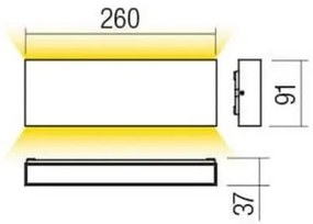 Redo 90387 - LED Venkovní nástěnné svítidlo KAMAL LED/15W/230V 3000K IP54 bílá