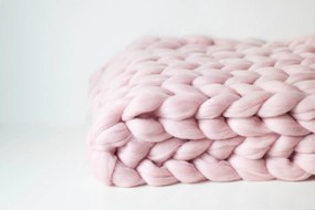 Pletená deka - pastelově růžová Pro tebe