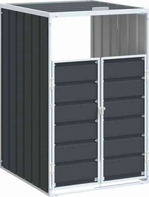 vidaXL Box na 1 popelnici 72 x 81 x 115 cm ocel [4006171] Barva: Šedá