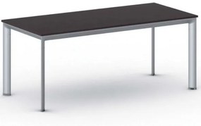 Kancelářský stůl PRIMO INVITATION, šedostříbrná podnož 1800 x 800 mm, wenge