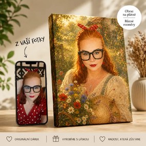 Foto obraz z vlastní fotky na plátno – Cottagecore venkovský styl Rozměry obrazu: 20 x 30 cm