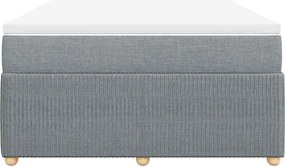 Box spring postel s matrací světle šedá 140 x 200 cm textil 3285574