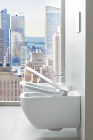 Cersanit Virgo - závěsná wc mísa CleanOn s pomalu padajícím sedátkem, bílá, S701-427