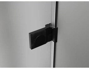 Mexen Lunar-B Duo výklopný sprchový kout 70 x 70 cm, čiré sklo, černá matná, 832-070L-070P-70-00