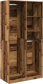 Šatní skříň old wood 100 x 50 x 200 cm kompozitní dřevo 3307772