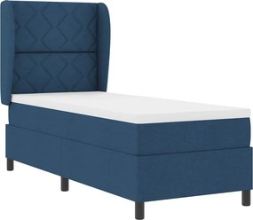 Postel s boxspringem s čelo Modrá 80 x 200 cm textil 3340598