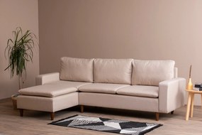 Hanah Home Rohová pohovka LUNGO krémová