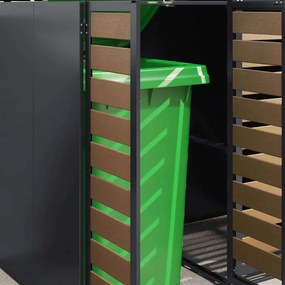 Úložný box na 3 popelnice Ocel Antracit 3394770