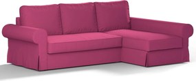 Potah na pohovku IKEA Backabro rozkládací se šezlongem barva růžová látka pletený vzor