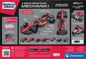 Vědecká hra Laboratoř mechaniky Závodní auto Polský jazyk Clementoni 50403