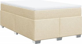 Box spring postel s matrací krémová 120x200 cm textil 3285128