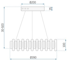 Toolight, LED závěsné svítidlo s křišťály APP1041-CP + dálkové ovládání, chromová, OSW-09472