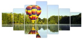 Obraz horkovzdušného balónu na jezeře (210x100 cm)