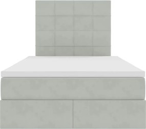 Postel s úložným prostorem a matrací Světle šedá 120 x 200 cm 3372021