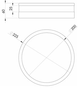 EGLO PALERMO koupelnové stropní LED svítidlo průměr 225mm, 11W, IP44, 230V 94998