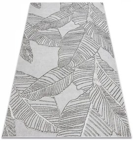 koberec LIRA E1482 Listy, strukturální, moderní, glamour šedá velikost 240x330 cm | krásné koberce cz
